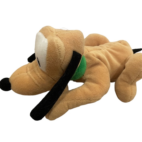 Disney | Toys | Vintage Disney Pluto Bean Bag Plush 7 With Green Collar ...